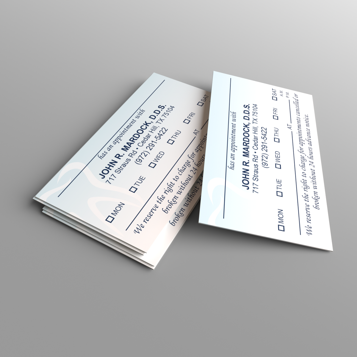 Custom-Printed Appointment Reminder Cards | CdesignsPrint