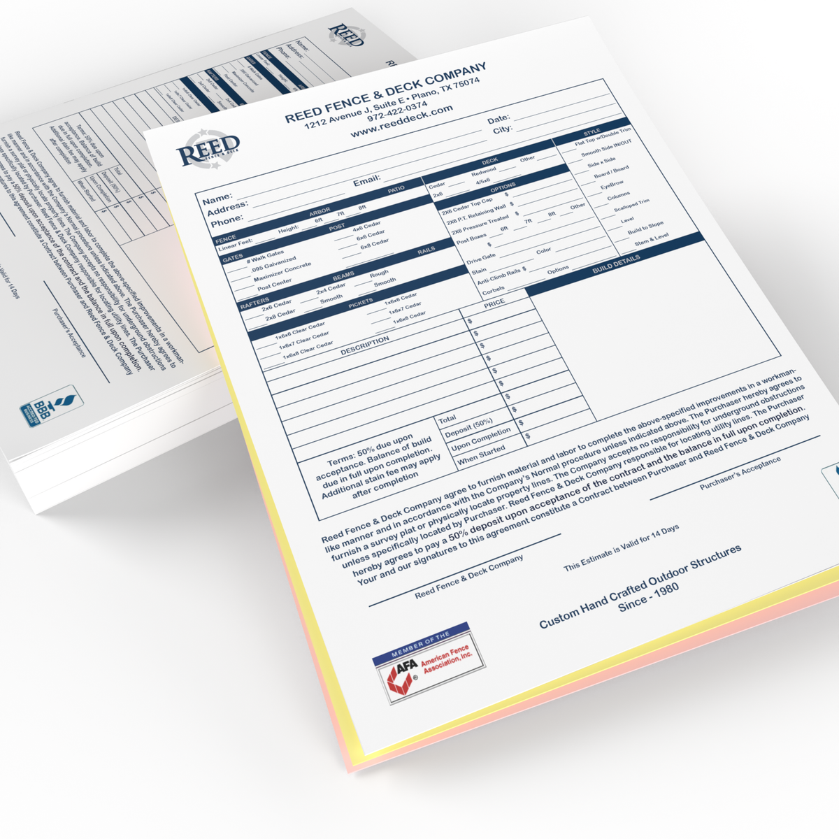 Custom Carbonless Copy Forms (3-Part, 8.5" x 11") | CdesignsPrint